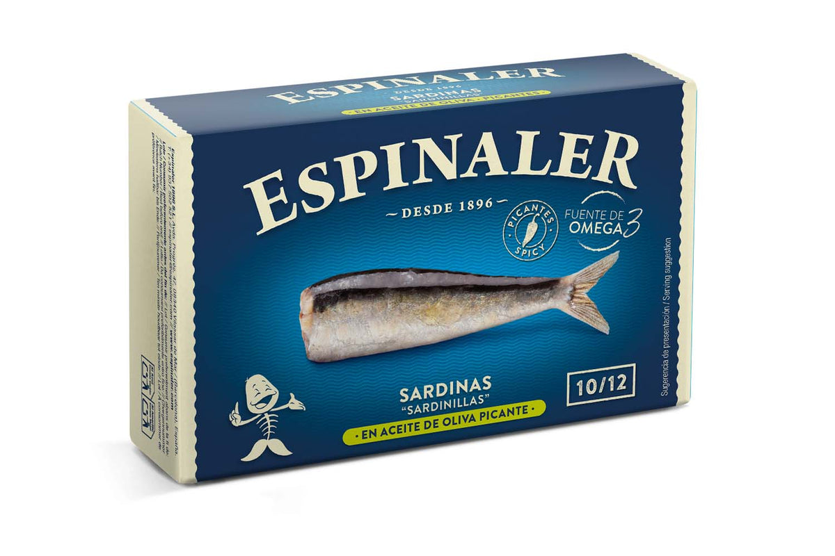 Tinned Baby Sardines in Spicy Sauce - Espinaler - Browne Trading